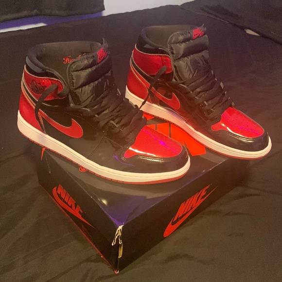 Jordan | Shoes | Air Jordan Retro High Og Patent Leather Bred Colorway ...